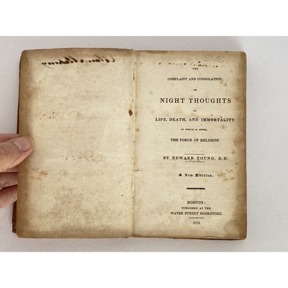 Accents | 1833 Antique The Complaint Or Night Thoughts Poem By Edward ...